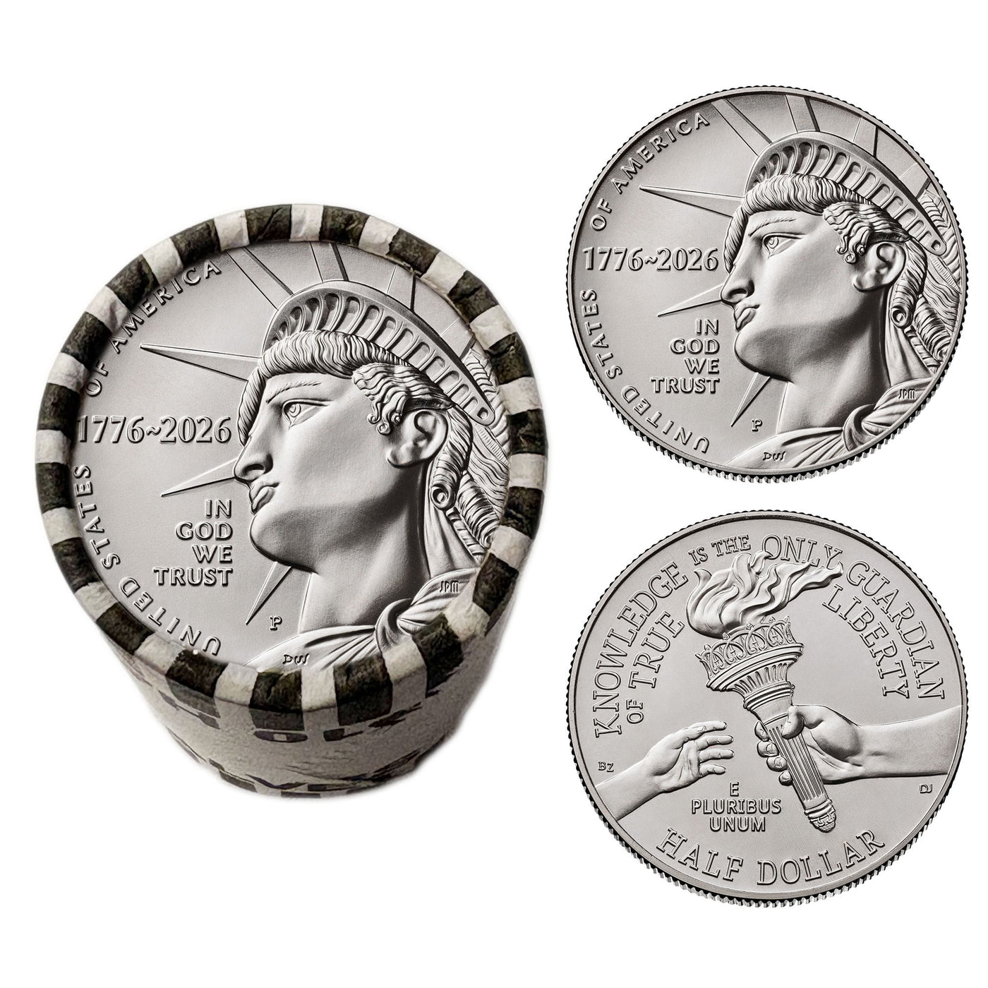 2026 Enduring Liberty Half Dollar Roll • P-Mint BU • America 250 – eCoins